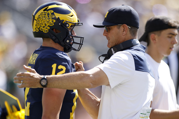 Michigan Wolverines football coach Jim Harbaugh all for revenue sharing ...